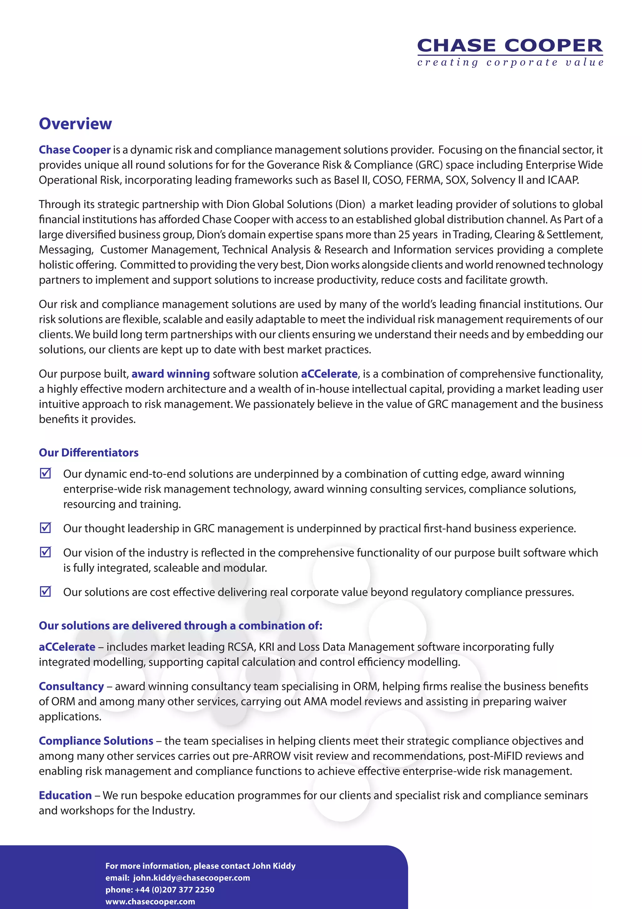 Chase Cooper Overview | PDF