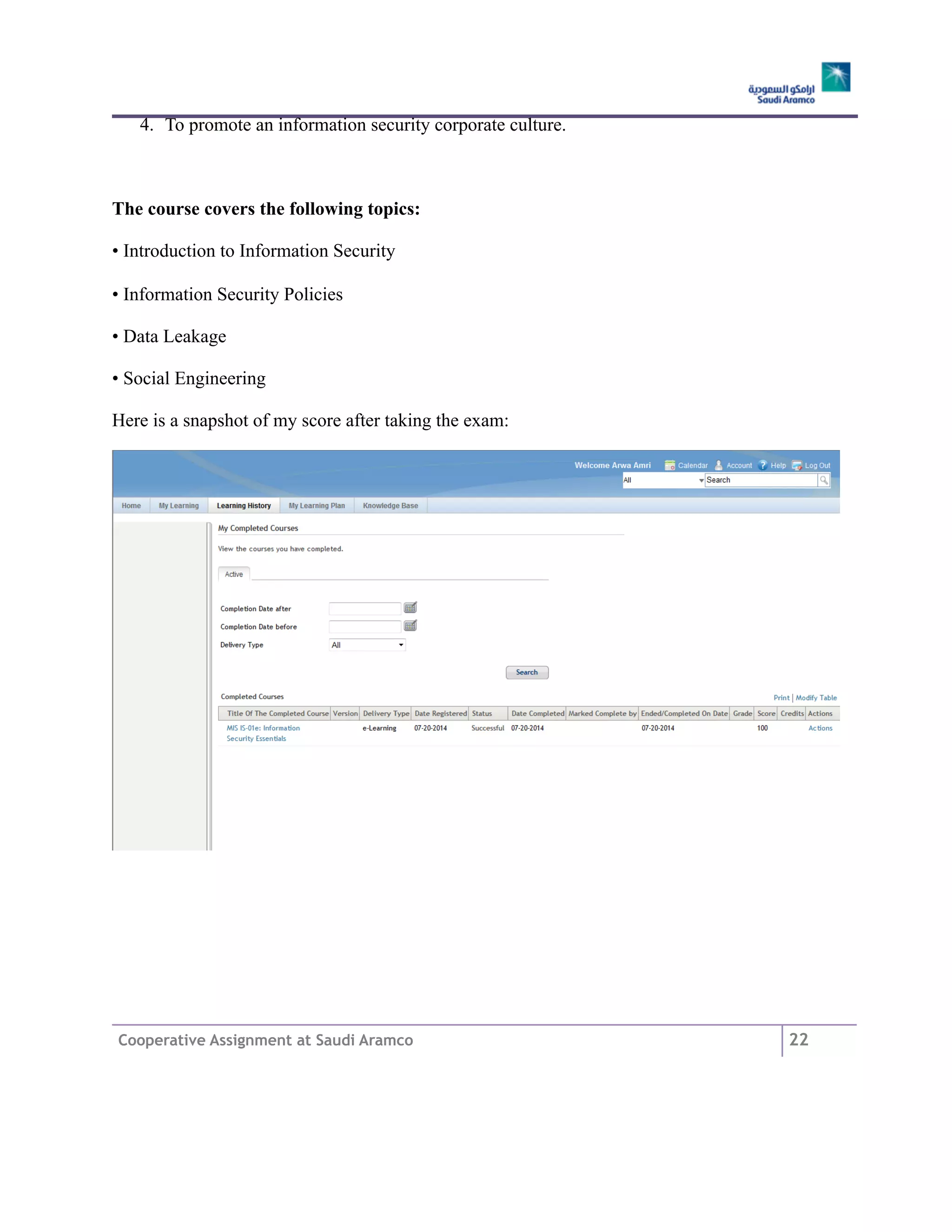 Co-op assignment report | PDF