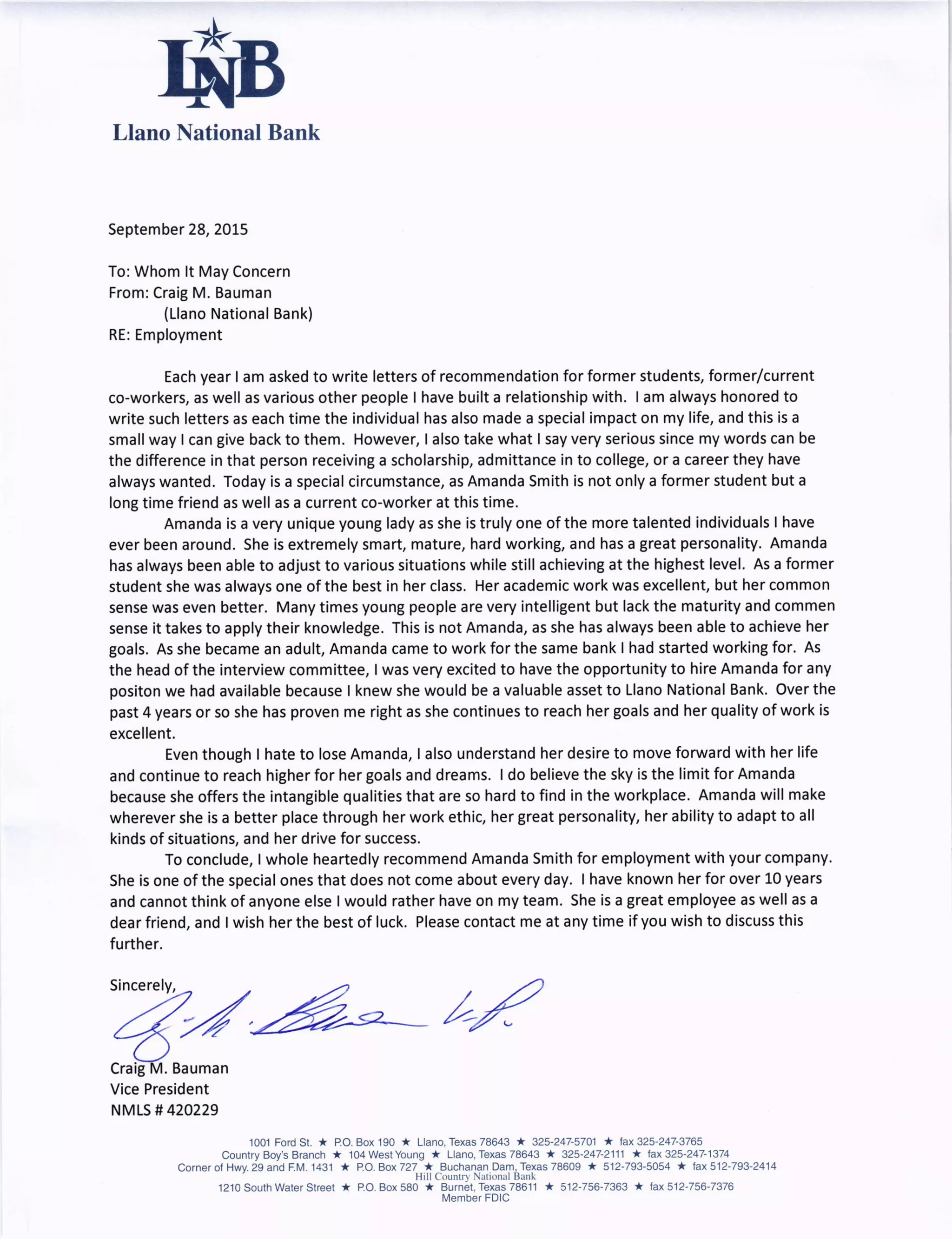 Letter of Recommendation 2 | PDF