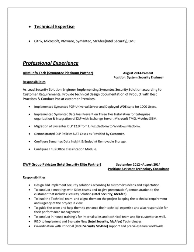 Wasib Resume(Information Security) | PDF