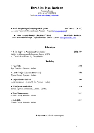 Ibrahim Badran C.V | PDF