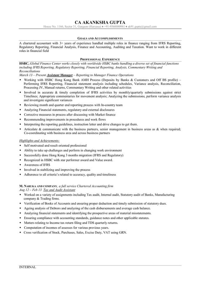 CA Akanksha_CV | PDF