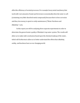 EPC - Lab Report One | DOCX | Chemistry | Science