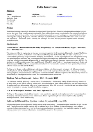 Phillip Teague CV | PDF