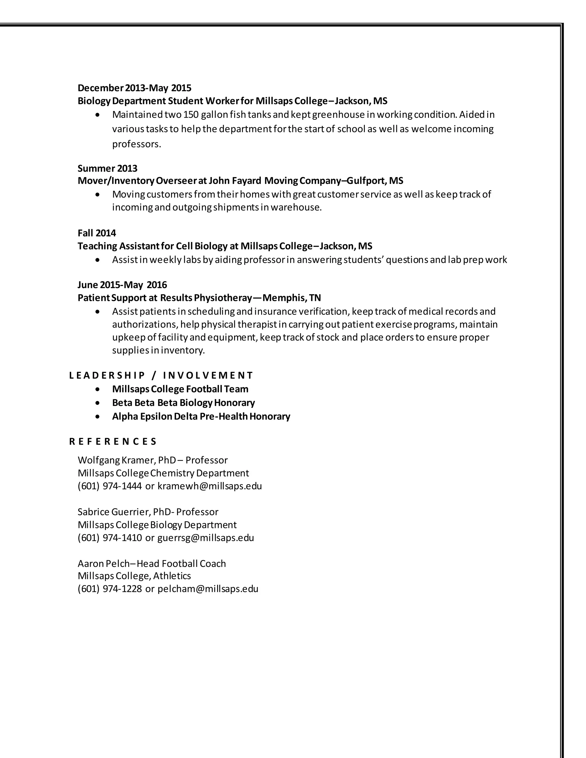 Matthew Wahl's Resume | PDF