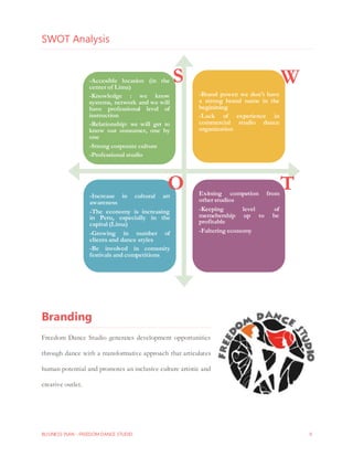 business plan -freedom dance studio mkt | DOCX