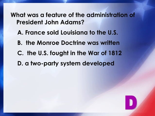 7c first five presidents | PPT