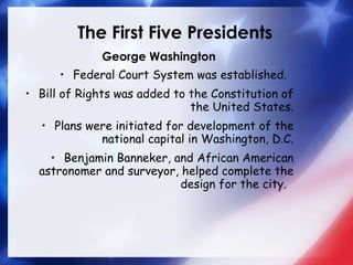 7c first five presidents | PPT