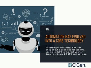 7 Challenges to Implementing RPA & How to Overcome Them | CiGen RPA Australia | PPT