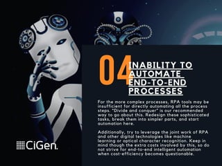 7 Challenges to Implementing RPA & How to Overcome Them | CiGen RPA Australia | PPT