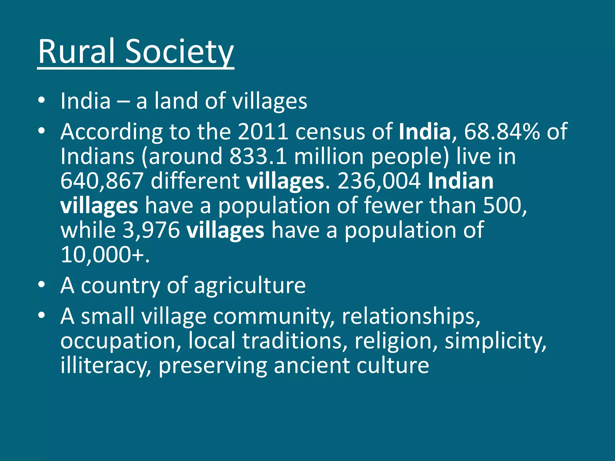 Characteristics of Indian Society | PPTX