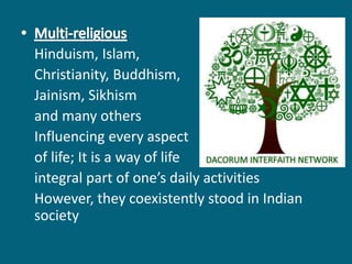 Characteristics of Indian Society | PPTX | Hinduism | Religion ...