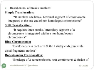 7 chromosomal aberrations | PPTX