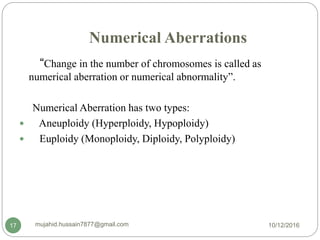 7 chromosomal aberrations | PPTX