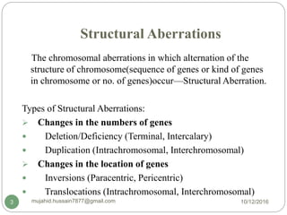 7 chromosomal aberrations | PPTX