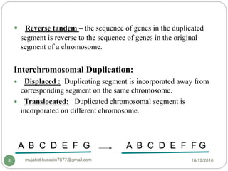 7 chromosomal aberrations | PPTX