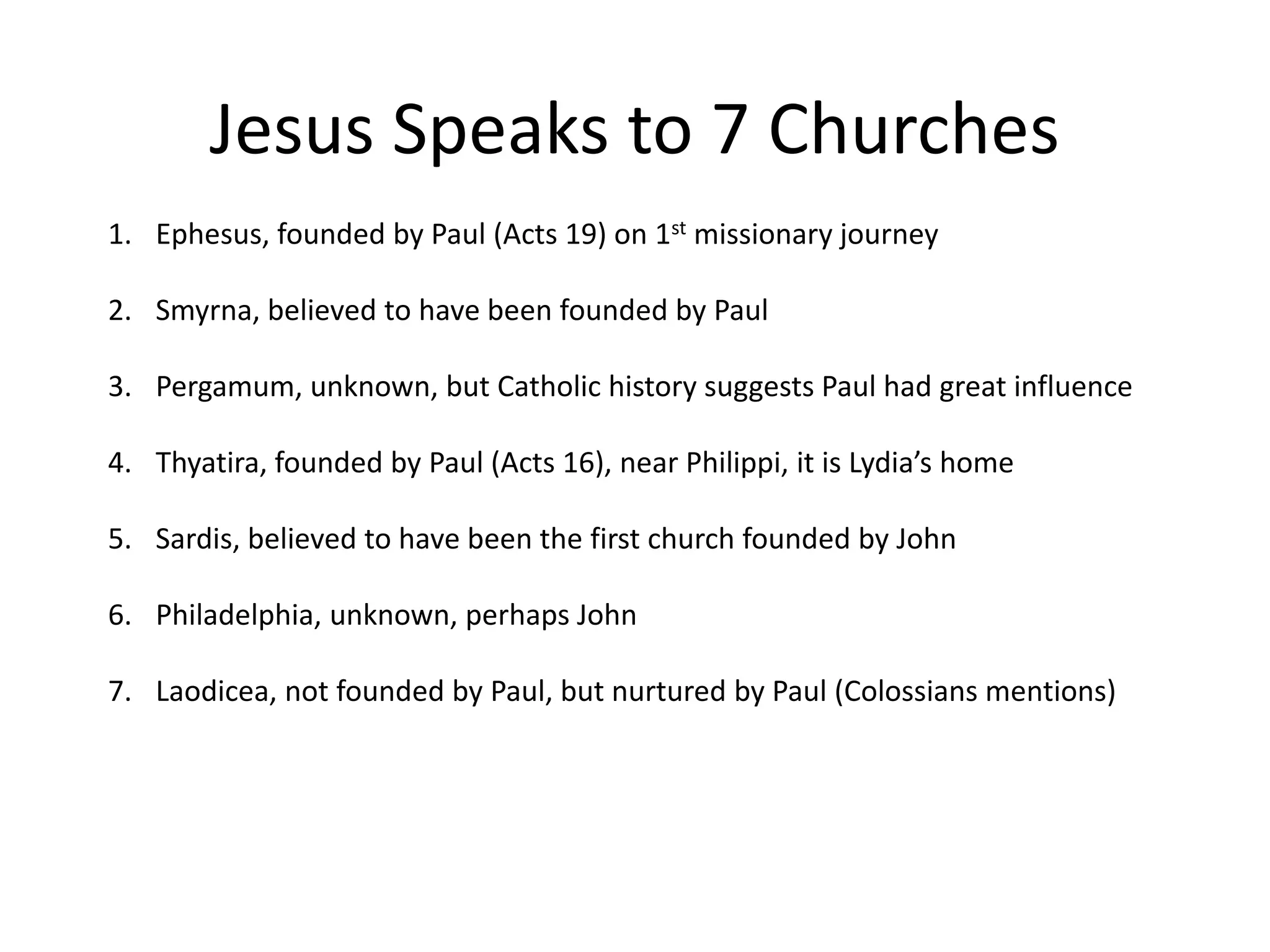 7 Churches Doctrine | PPT