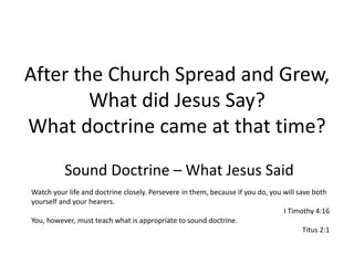 7 Churches Doctrine | PPT