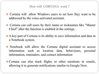 Windows 10 with cortana | PPTX