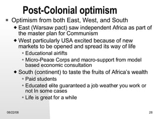 7 Class #9 Post Colonial Development Note | PPT