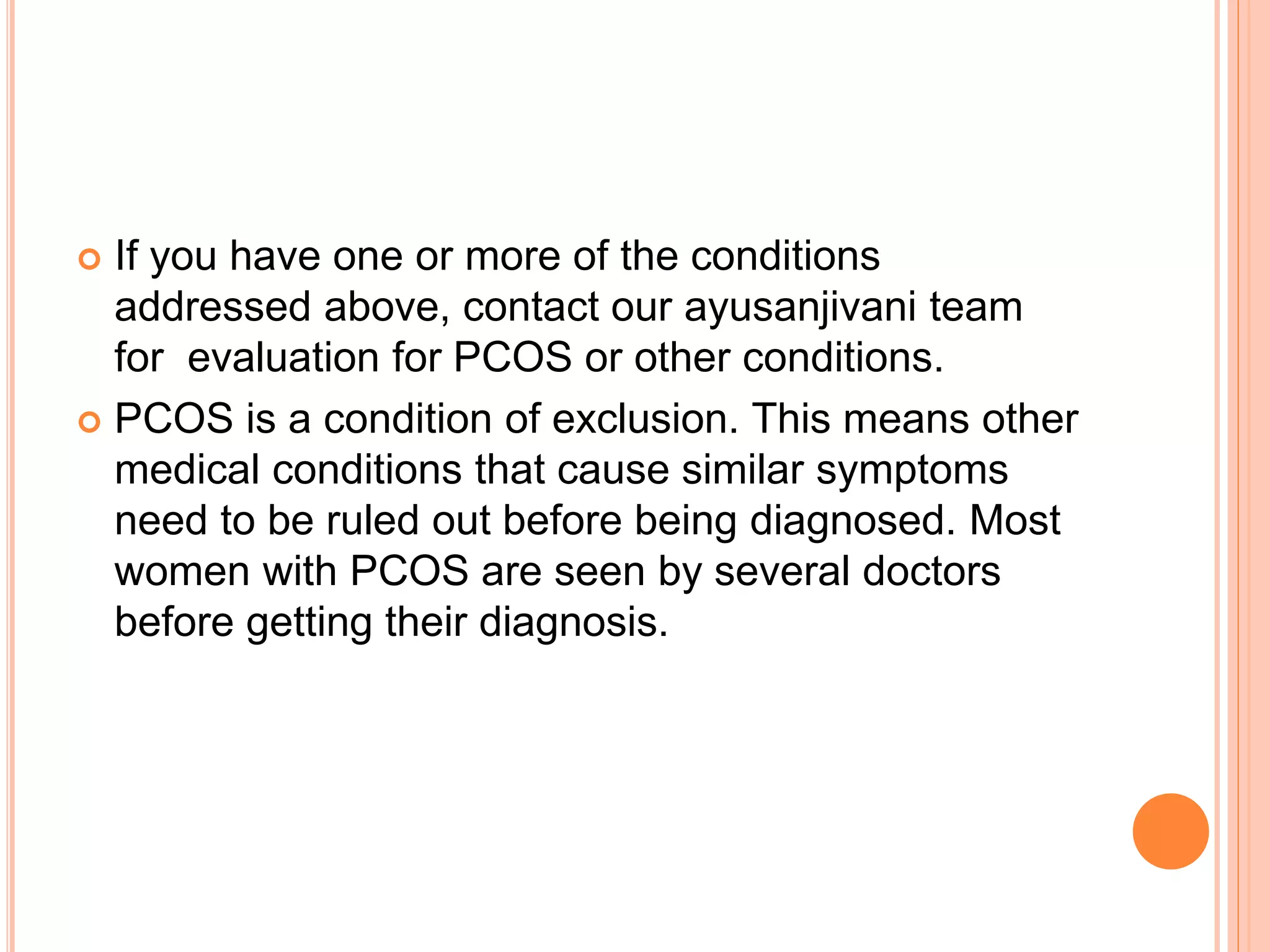 7 classical symptoms of pcos by dr.shailesh phalle | PPT