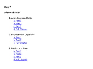 7 class science sample mindmaps | PPTX
