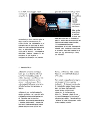 7 claves del éxito de steve jobs | DOCX