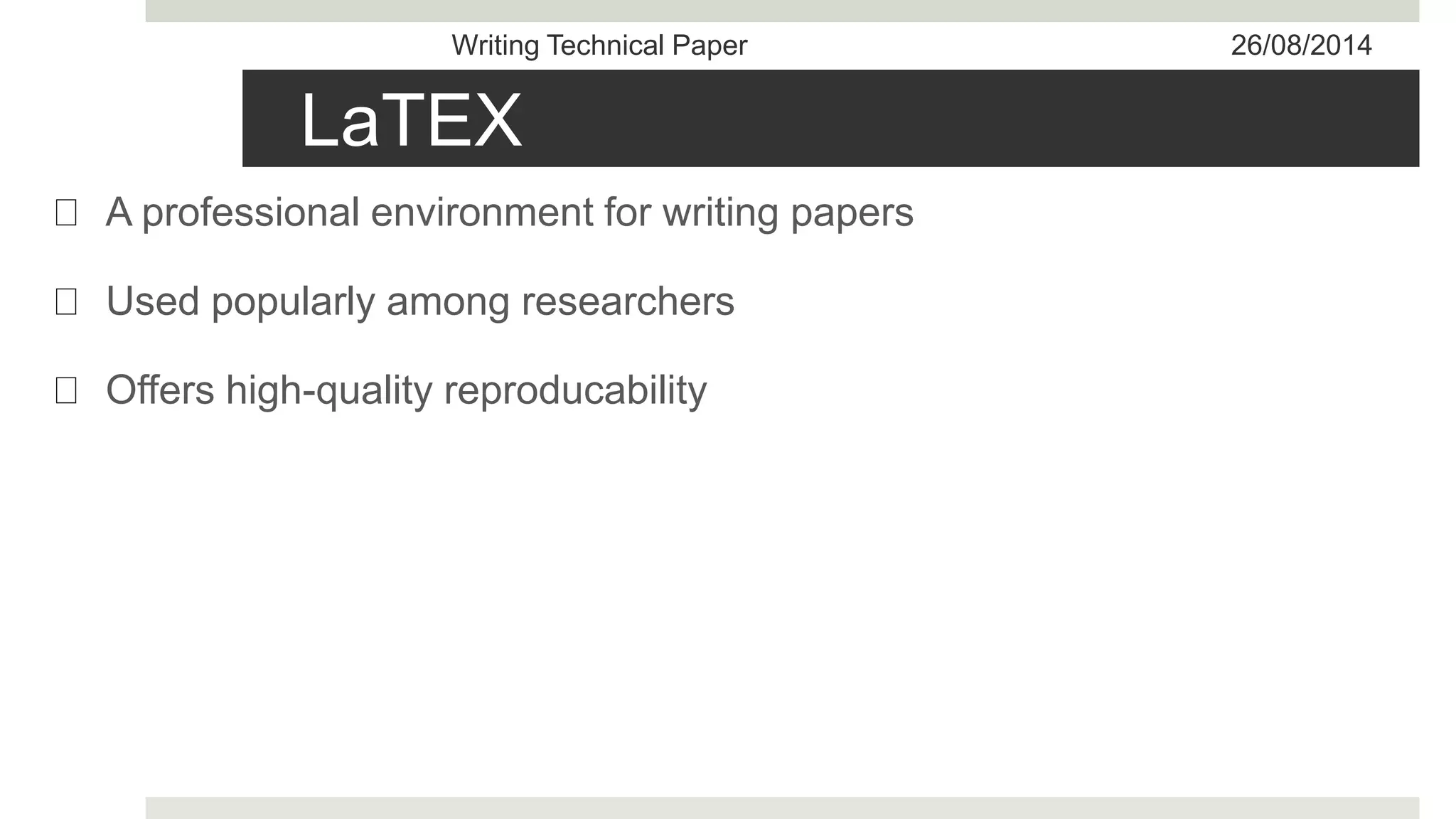 Writing Technical Paper | PPTX