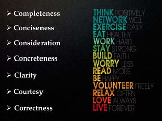 7 C's of effective Communication | PPTX | Email | Internet