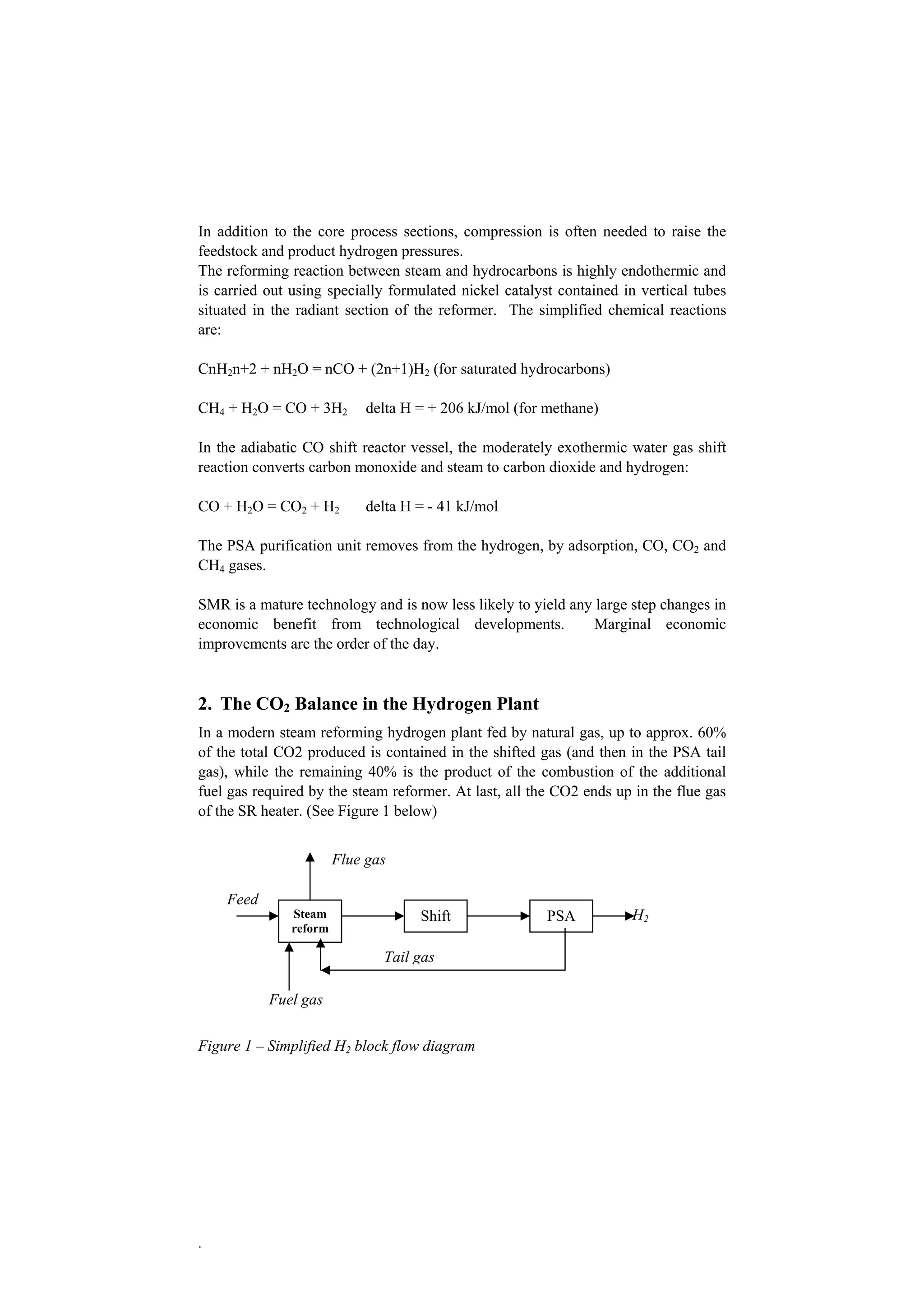 Hydrogen Production steam reforming | PDF