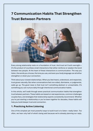 7 Simple Communication Shifts That Transform Relationships | PDF