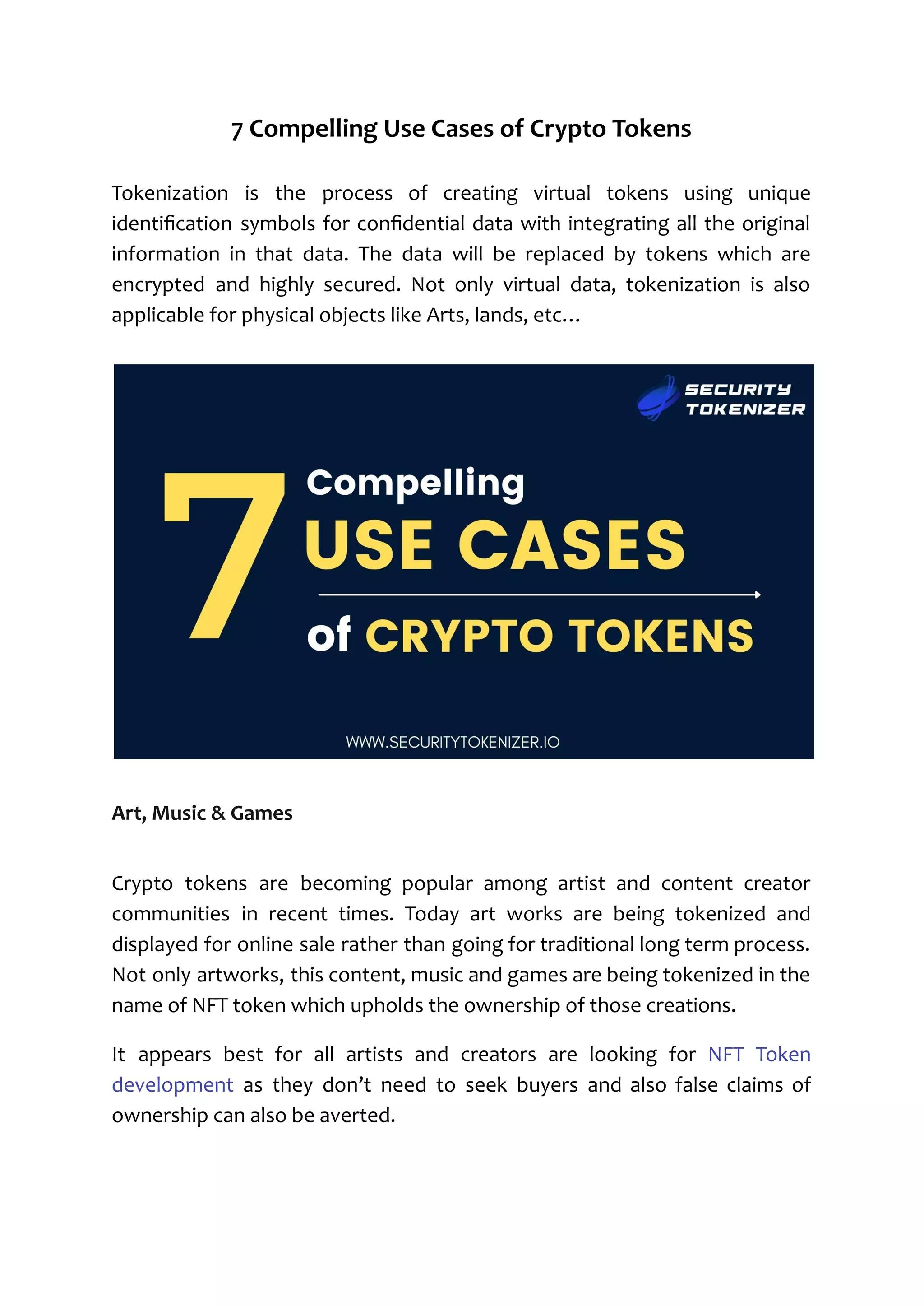 7 compelling use cases of crypto tokens | PDF | Currencies | Economy