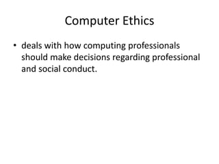 7 computer ethics | PPTX