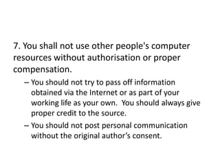 7 computer ethics | PPTX