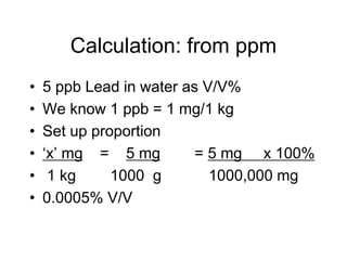 7 concentration part d | PPT | Chemistry | Science