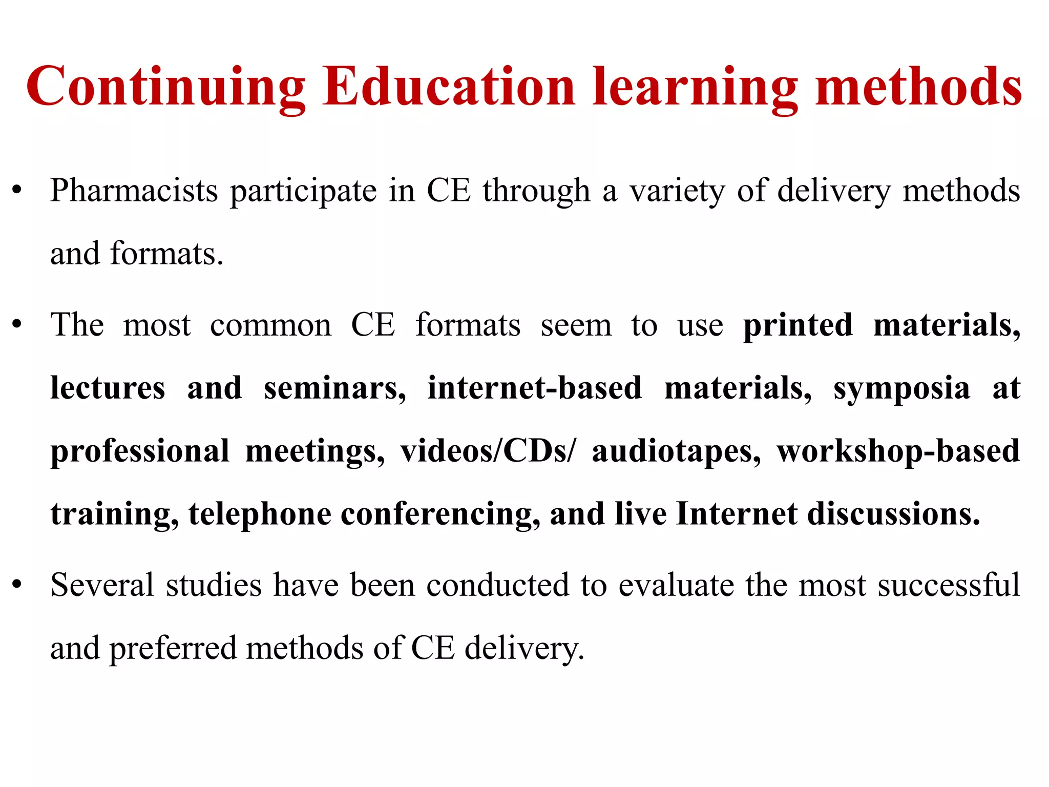 7 continuing professional development programs | PPTX