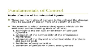 Control of Microorganisms | PPTX