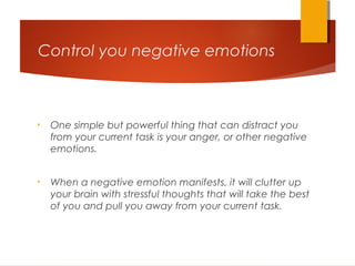 Control your negative emotions | PPT