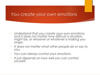 Control your negative emotions | PPT