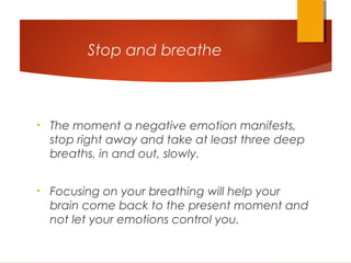 Control your negative emotions | PPT
