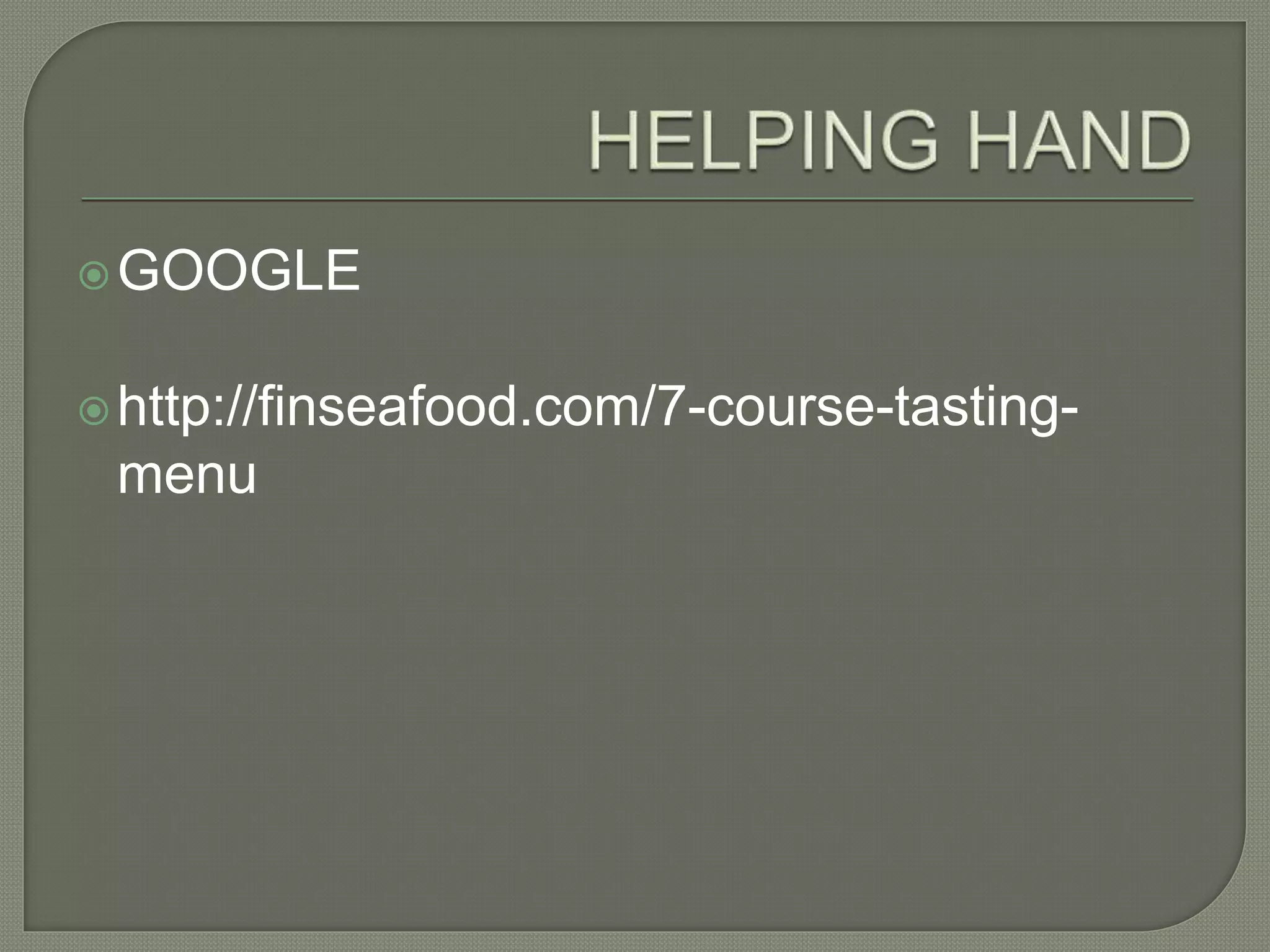 7 course menu with wine | PPTX