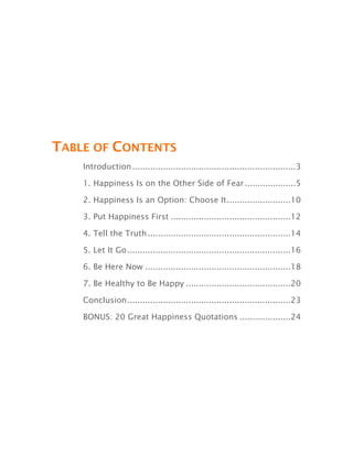 7 critical steps to happiness | PDF