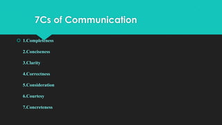 7 C's of communication | PPTX