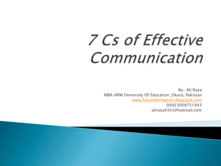 7c's of effective business communication #mba #communication | PPTX