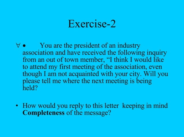 7 Cs Ppt With Excercises | PPT | Business Administration | Business