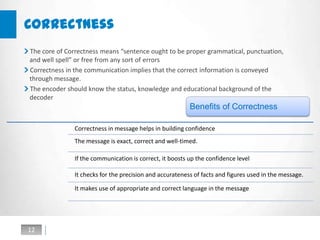 7 c's of communication | PPTX