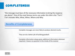 7 c's of communication | PPTX