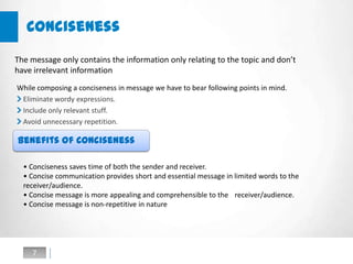 7 c's of communication | PPTX