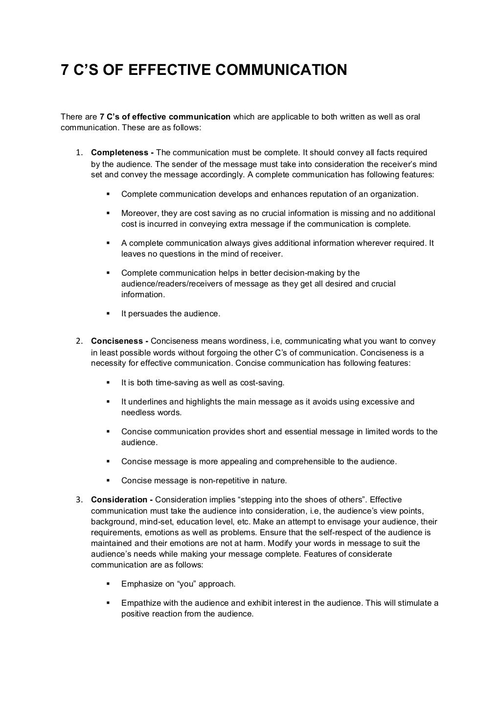 7 cs of communication