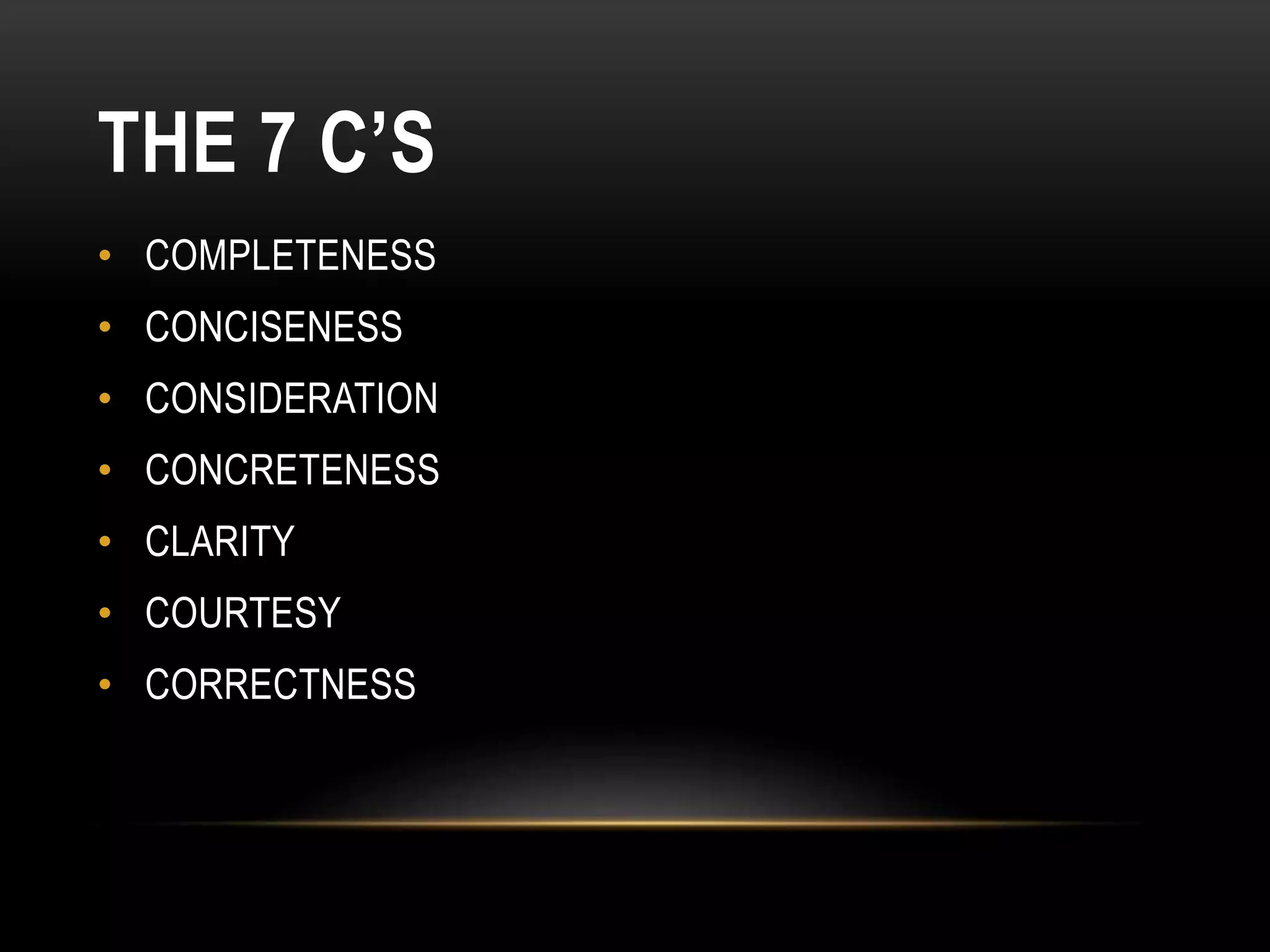 7 cs of communication | PPTX